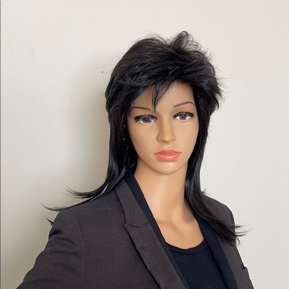 Accessories | Black Wig Natural Shaggy Layers Puff 8s Pure Black Abba ...